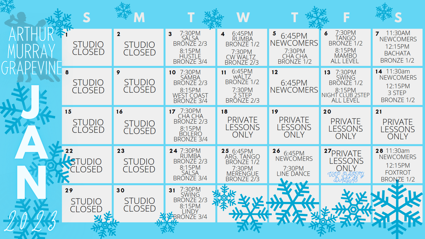 Calendar | Dance Lessons For Adults | Arthur Murray Dance Studio in ...